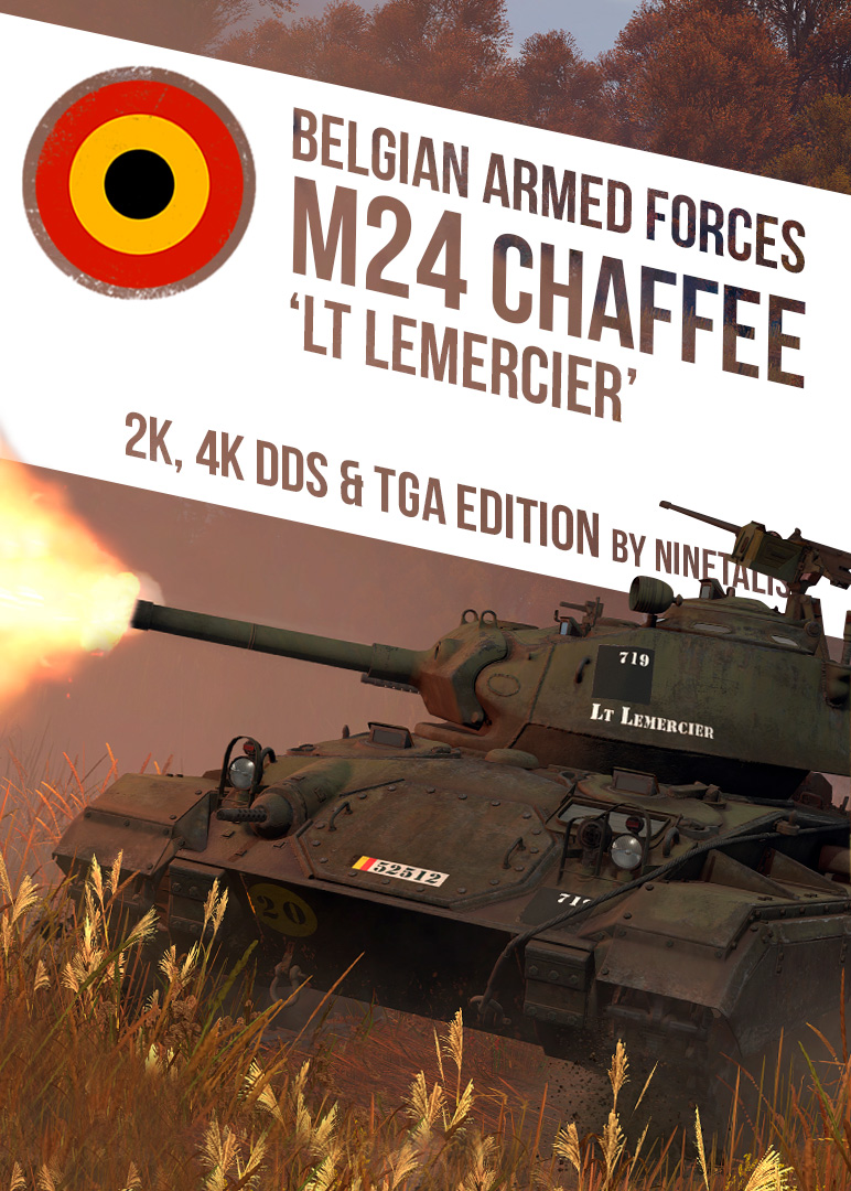M24 Chaffee – Belgian Armed Forces – Lt Lemercier – War Thunder Skin ...