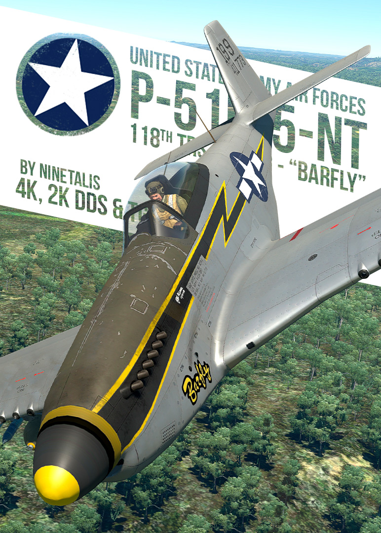 P-51K – USAAF – 118 Tactical Recon Squadron – War Thunder Skin – Ninetalis